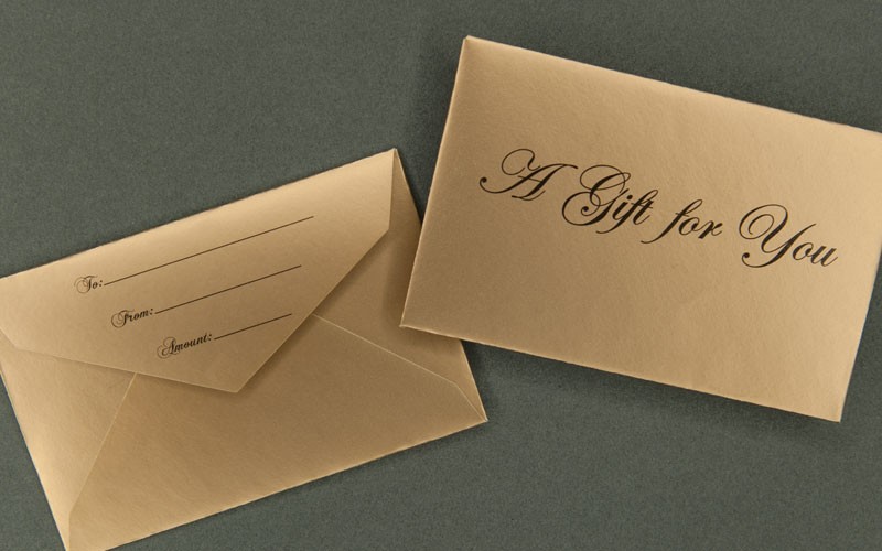 Information Packaging Gold Mini Gift Card Envelope A Gift For You